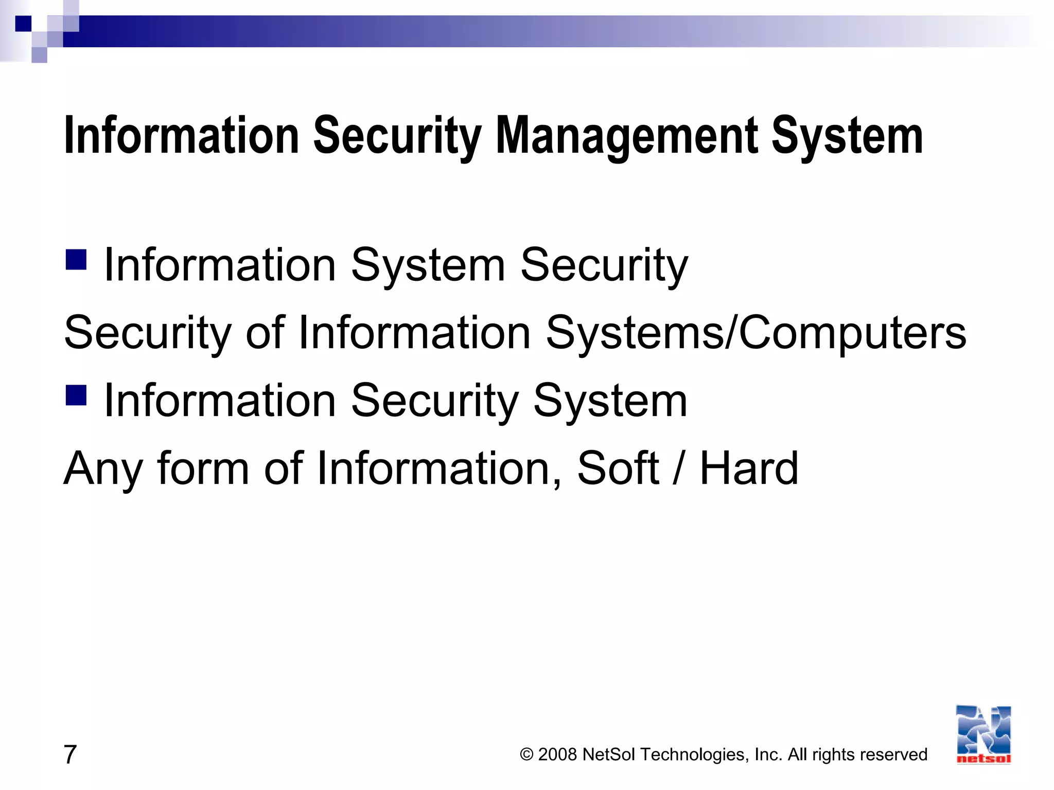 ISO 27001 - Information Security Management System | PPT