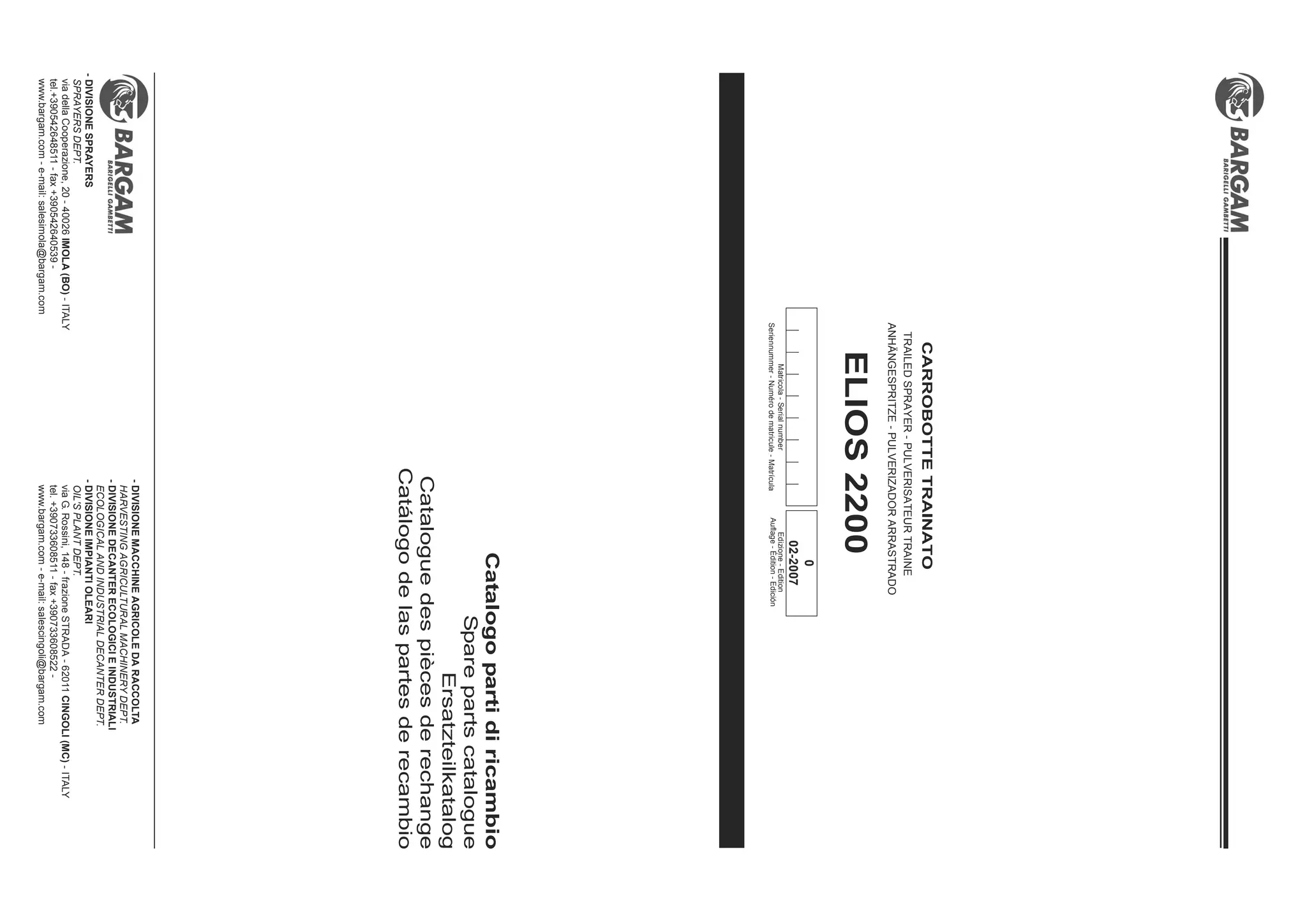 Bargam Elios 2700, bdl air 18 | PDF