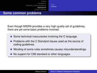 Misra C Software Development Standard | PDF