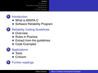 Misra C Software Development Standard | PDF
