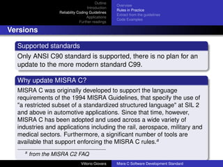 Misra C Software Development Standard | PDF