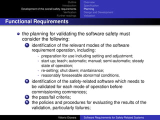 Software Requirements for Safety-related Systems | PPT