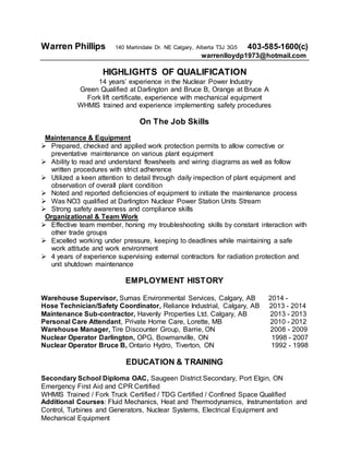 Warren's Resume #1 | DOCX