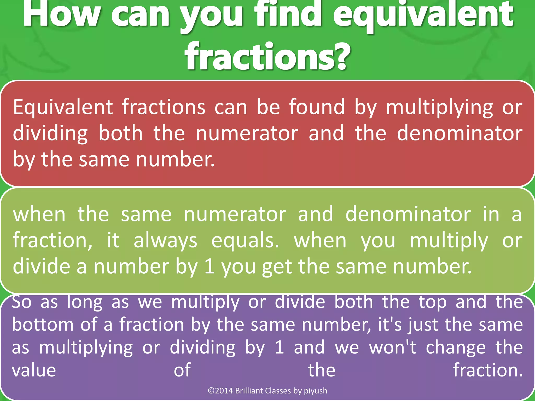 Teaching equivalent fractions 1 | PPTX