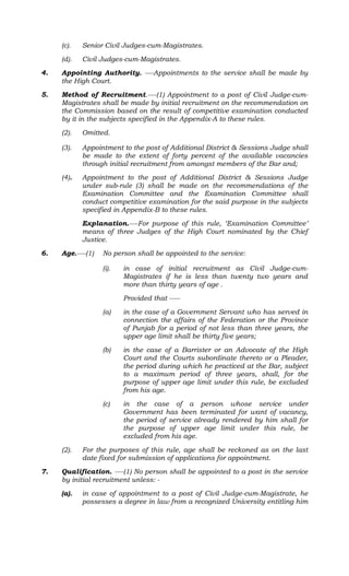 The Punjab Judicial Services Rules 1994 | PDF