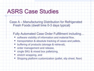 ASRS - Rev3 Value Proposition in Supply Chain | PPT