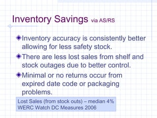 ASRS - Rev3 Value Proposition in Supply Chain | PPT