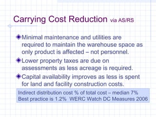 ASRS - Rev3 Value Proposition in Supply Chain | PPT