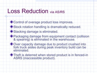 ASRS - Rev3 Value Proposition in Supply Chain | PPT