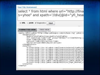 Yahoo Query Language | PPT | Web Development | Internet