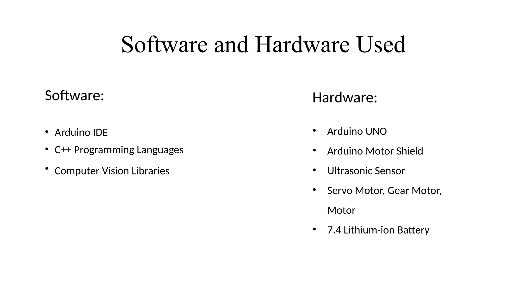 arduino based automatic vaccum cleaner to reduce human efforts | PPTX