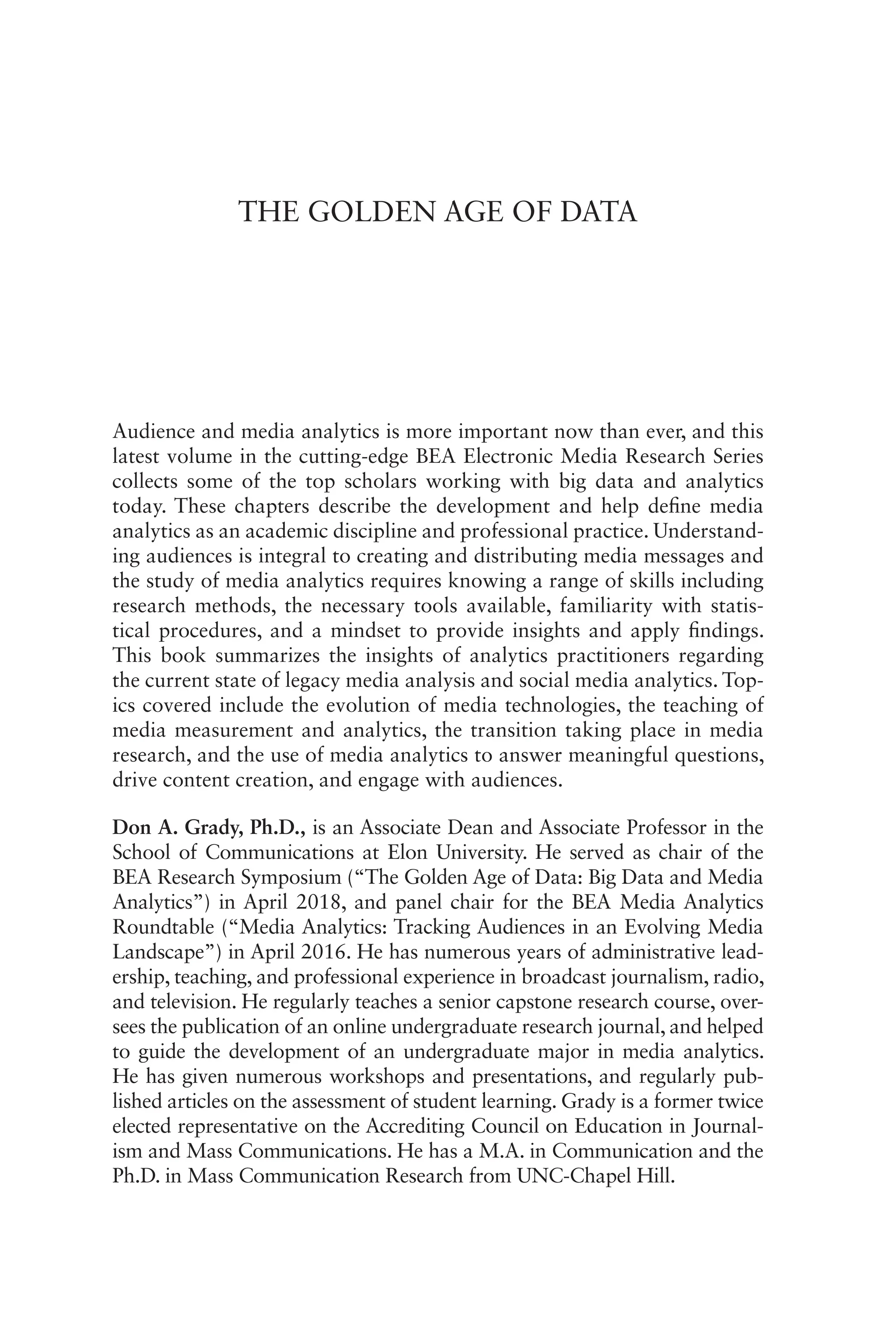 The Golden Age of Data Media Analytics in Study Practice Electronic ...