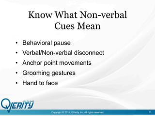 Deception Training by a Former CIA Agent | PDF