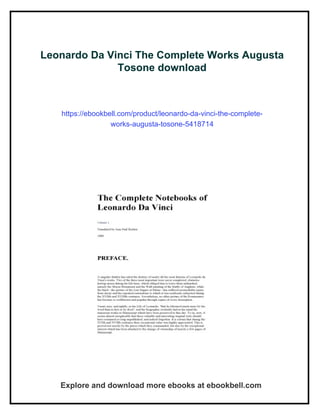 Leonardo Da Vinci The Complete Works Augusta Tosone | PDF