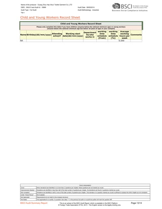 BSCI Audit Report Haoshun | PDF