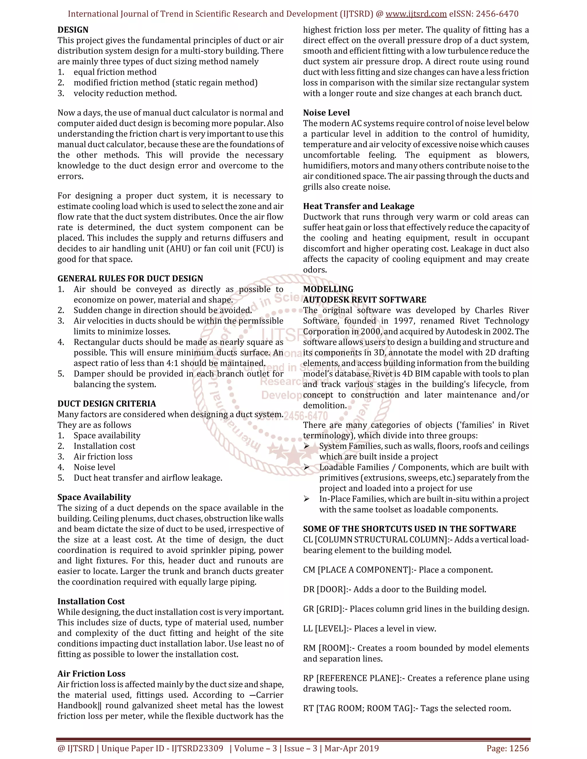 Heat Load Calculations and Duct Design for Commercial Building G 2 | PDF