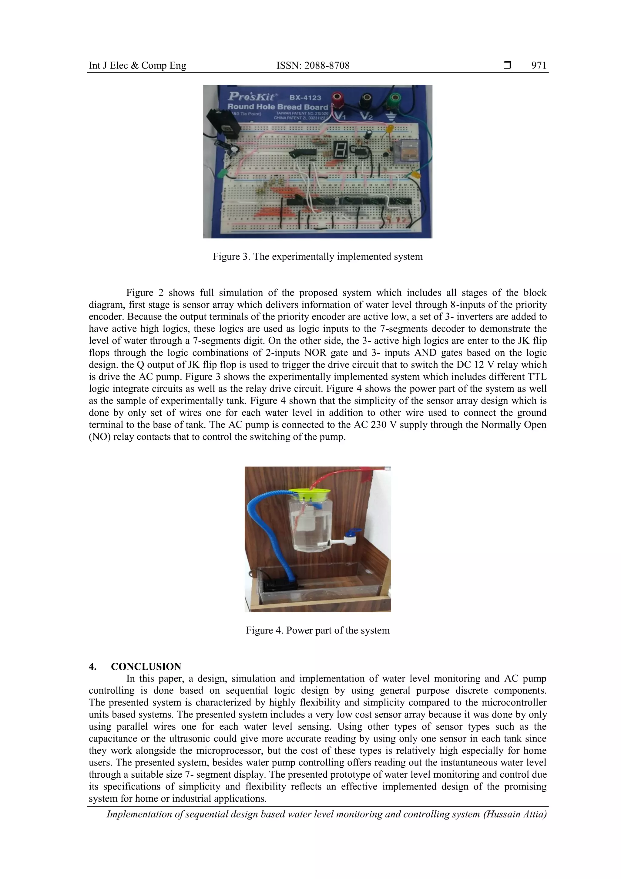 Implementation Of Sequential Design Based Water Level Monitoring And Controlling System Pdf