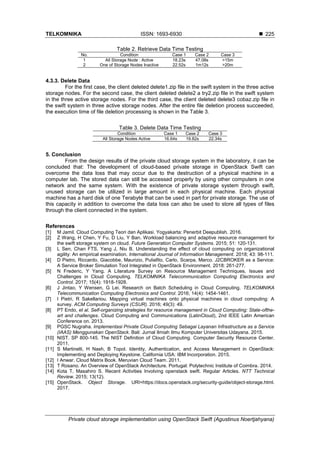 Private cloud storage implementation using OpenStack Swift | PDF | Cloud Computing | Internet