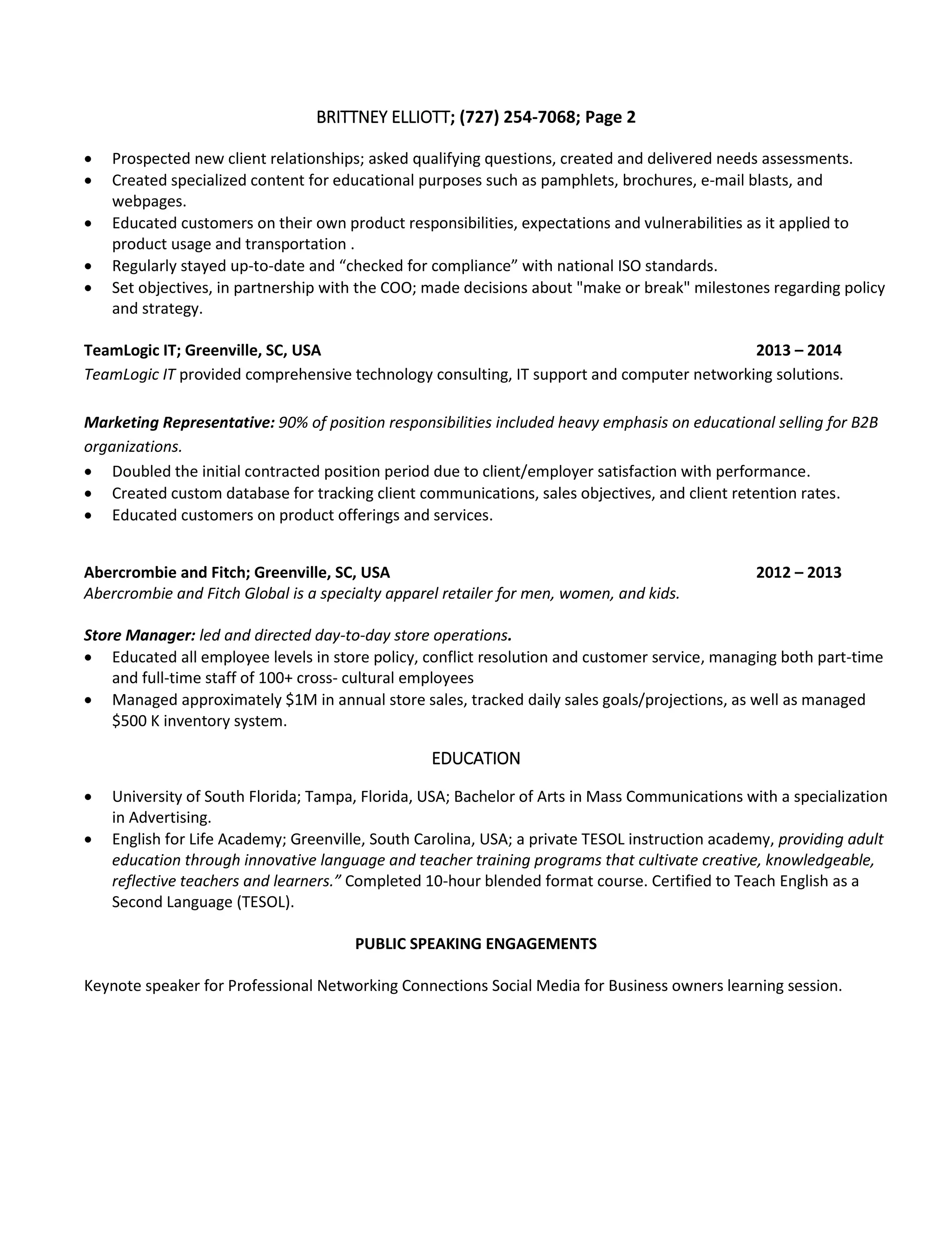 BElliott_ESLResume_2016 | PDF