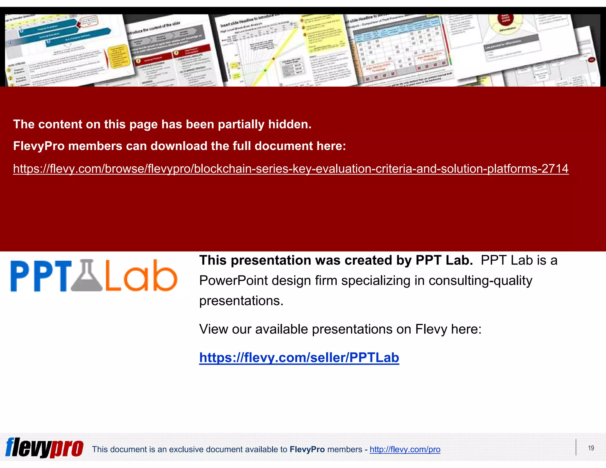 Blockchain Series Key Evaluation Criteria And Solution Platforms Ppt