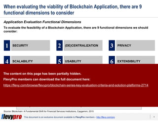 Blockchain Series: Key Evaluation Criteria and Solution Platforms | PPT