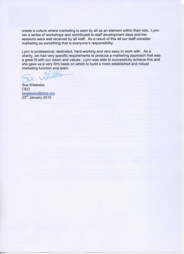 Lynn Allison reference by ALSG | PDF