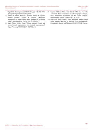 A Comparative Study on the Methods Used for the Detection of Breast Cancer | PDF