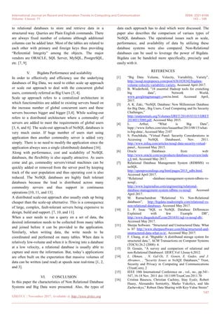 A Survey of Non -Relational Databases with Big Data | PDF | Databases | Computer Software and ...