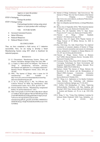 Smart Manufacturing using IOT | PDF