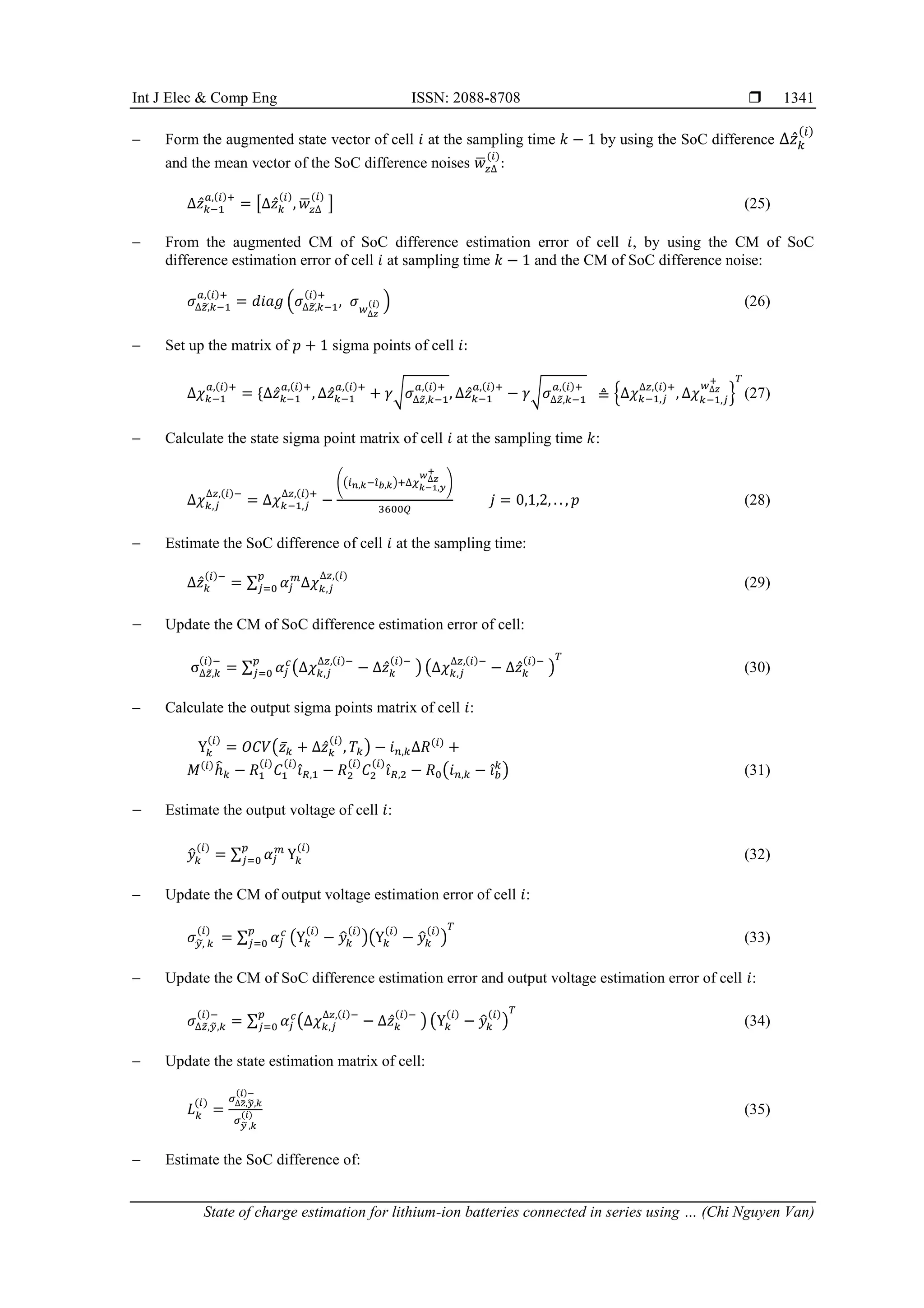 State of charge estimation for lithium-ion batteries connected in ...