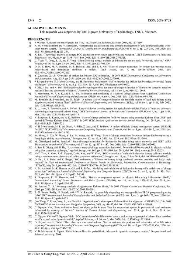 State Of Charge Estimation For Lithium Ion Batteries Connected In Series Using Two Sigma Point