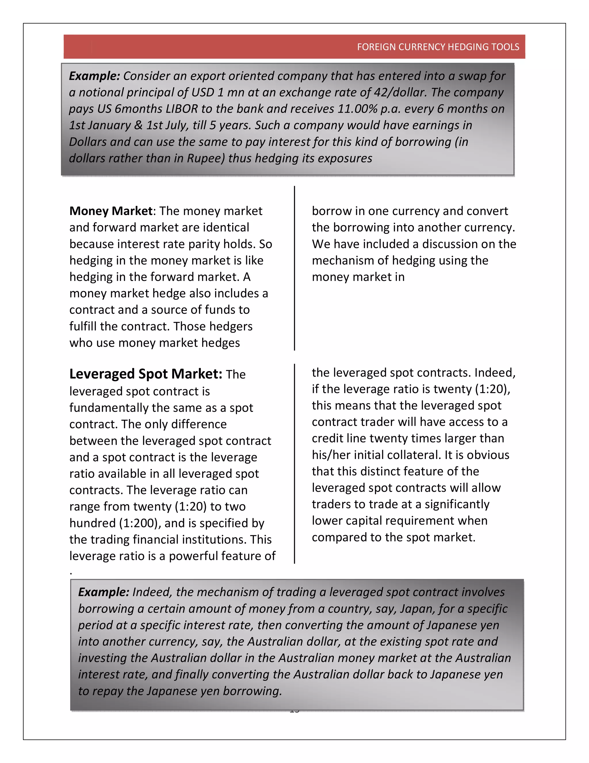 Foreign Exchange Hedging Tools | PDF