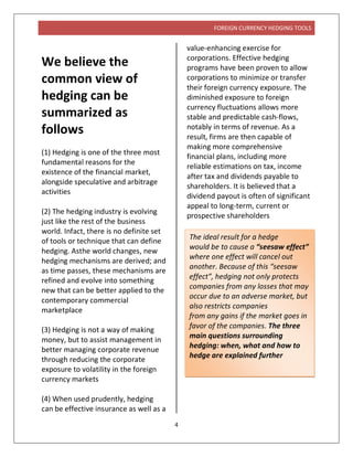 Foreign Exchange Hedging Tools | PDF