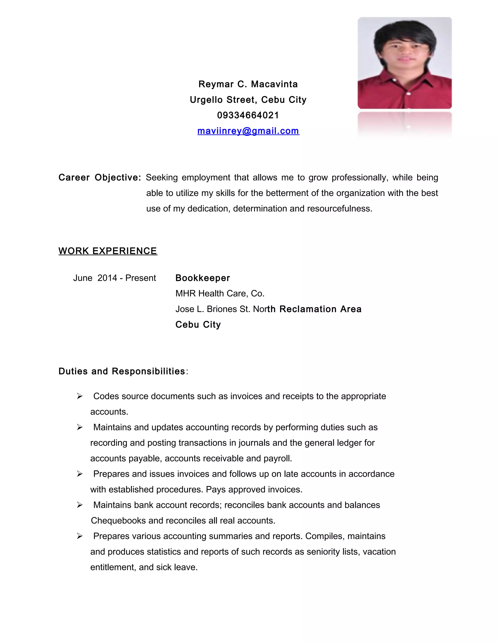 Reymar C. Macavinta | DOC