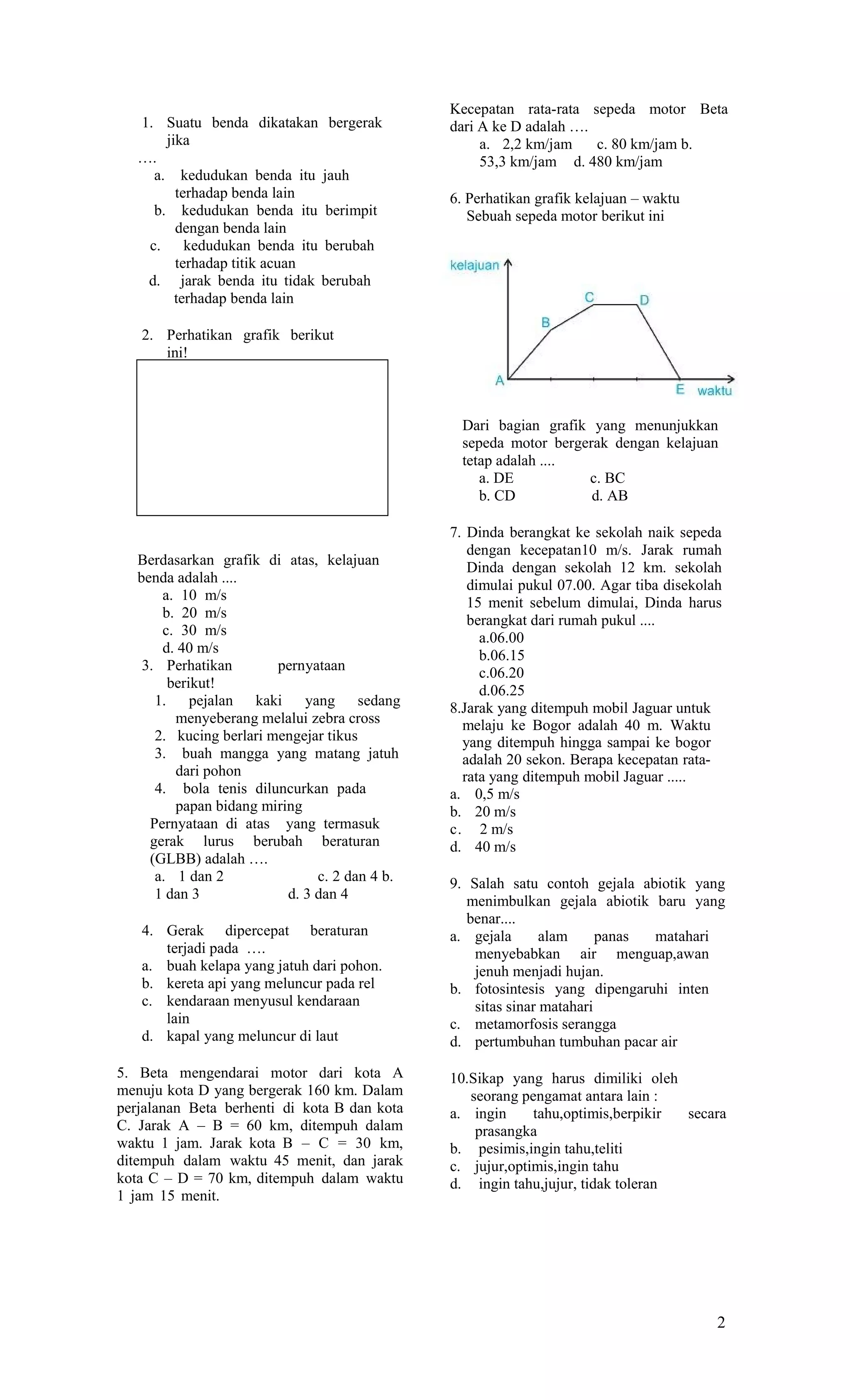 soal ipa kelas 7 smp | PDF