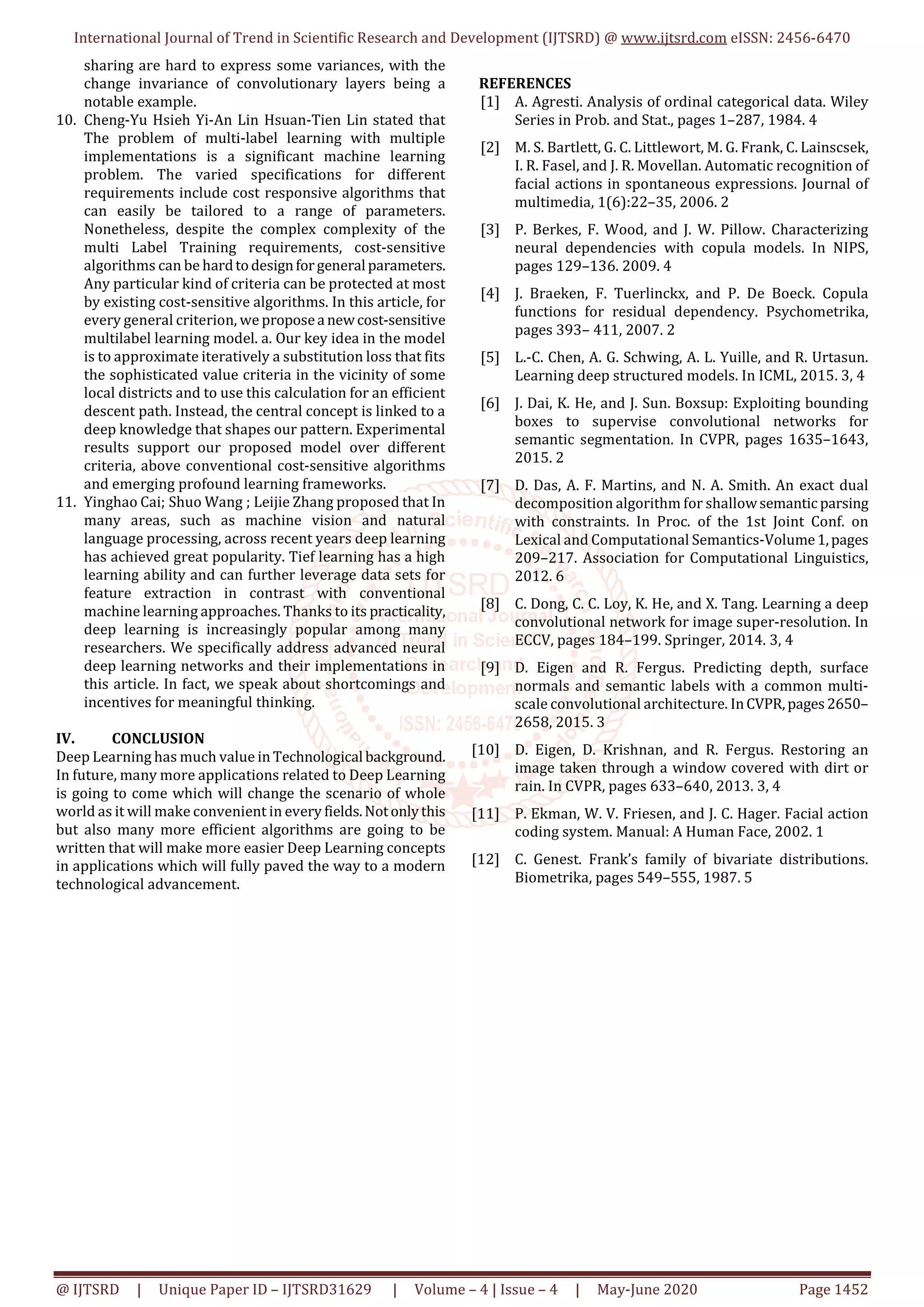 A Study of Deep Learning Applications | PDF