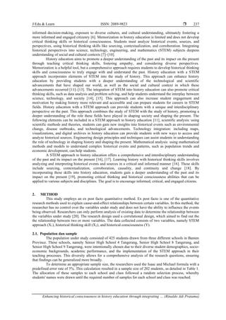 Enhancing historical consciousness in history education through ...