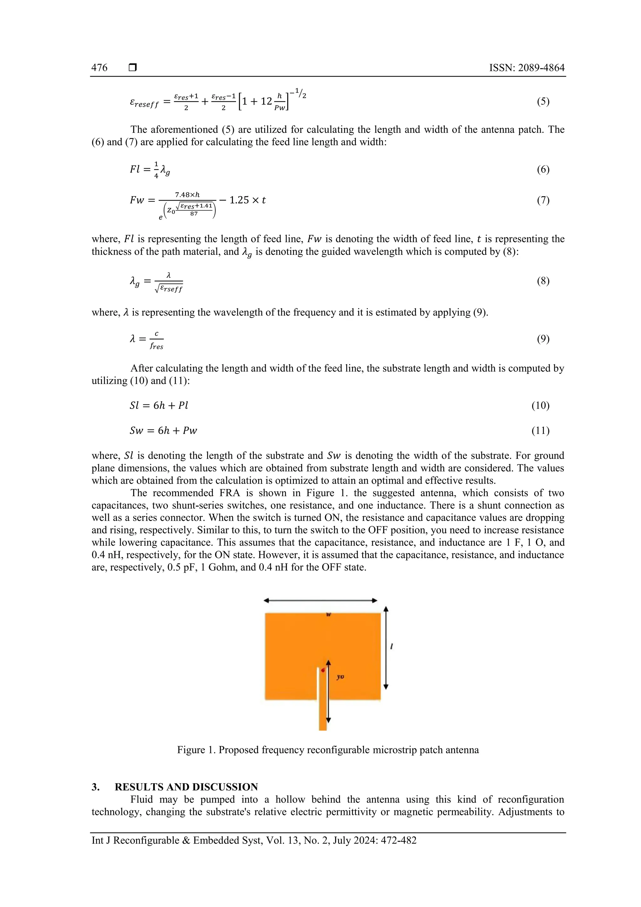 Frequency reconfigurable microstrip patch antenna for multiband ...