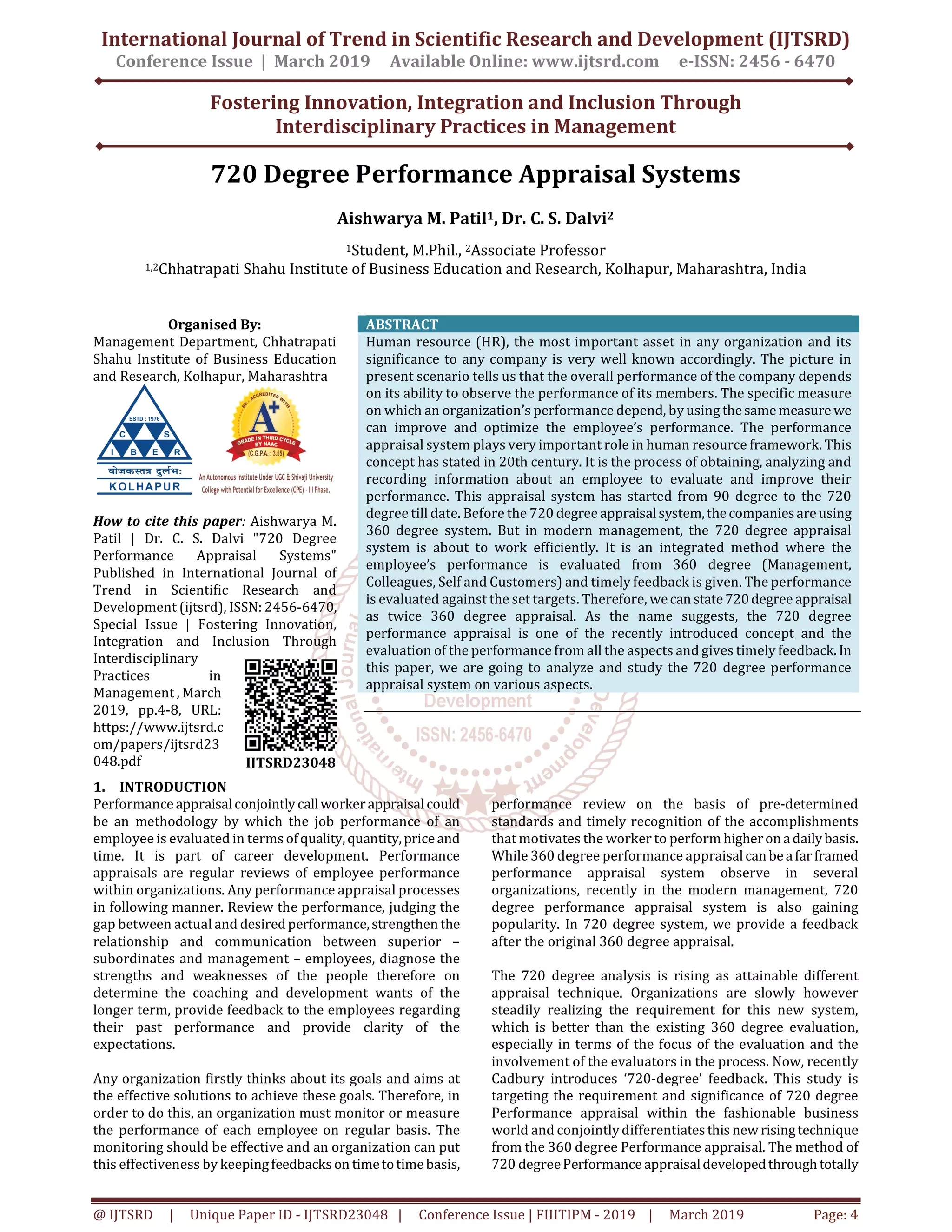 720 Degree Performance Appraisal Systems | PDF
