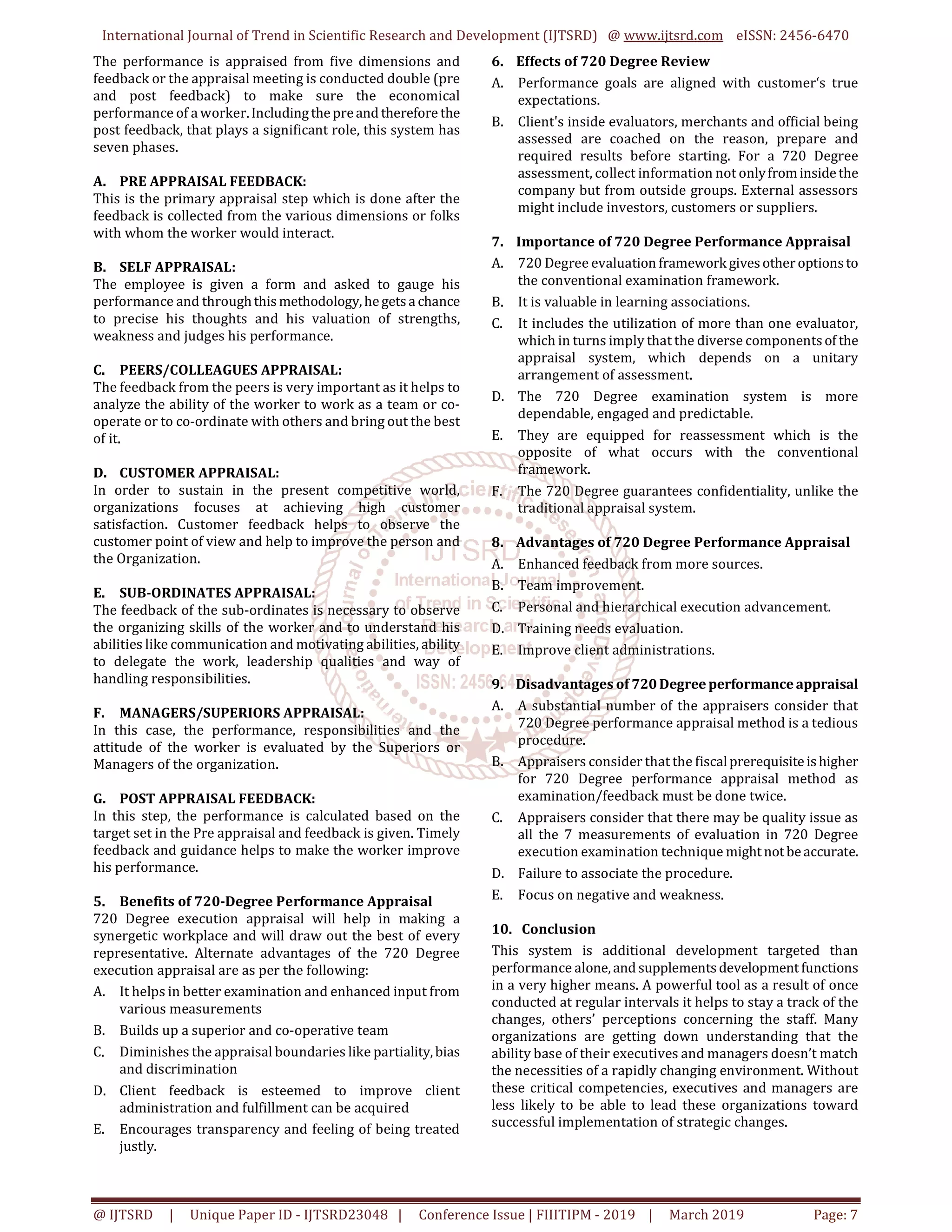 720 Degree Performance Appraisal Systems | PDF