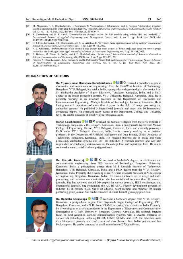 A Novel Smart Irrigation Framework With Timing Allocation Using