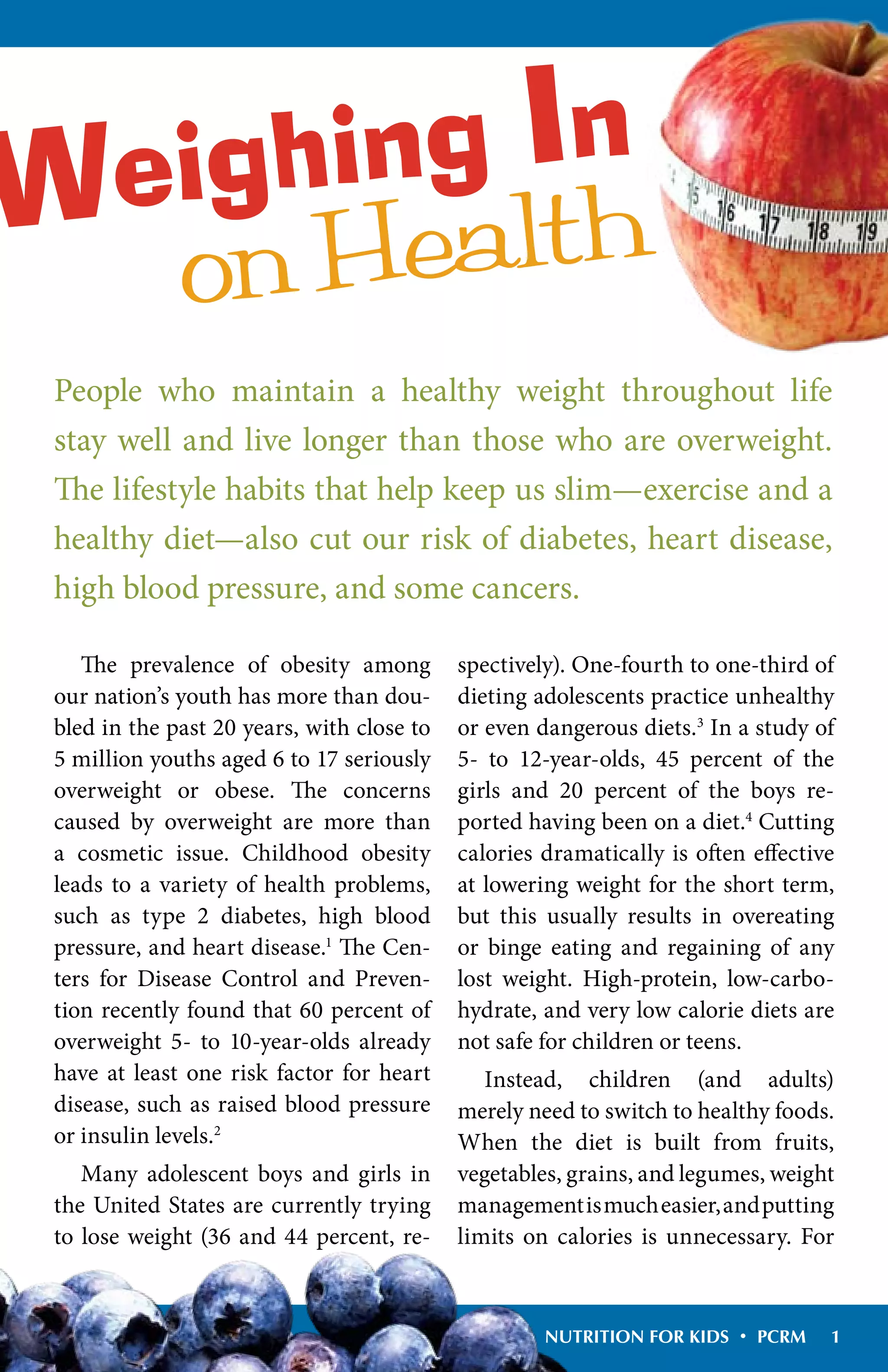 nutrition-for-kids | PDF | Nutrition | Healthy Living