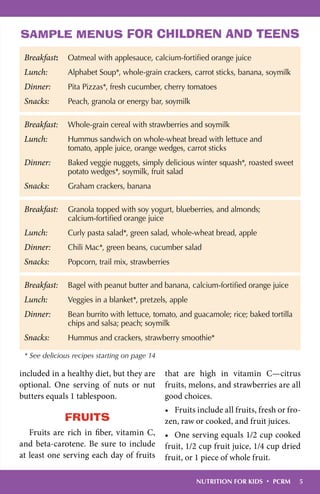 nutrition-for-kids | PDF | Nutrition | Healthy Living