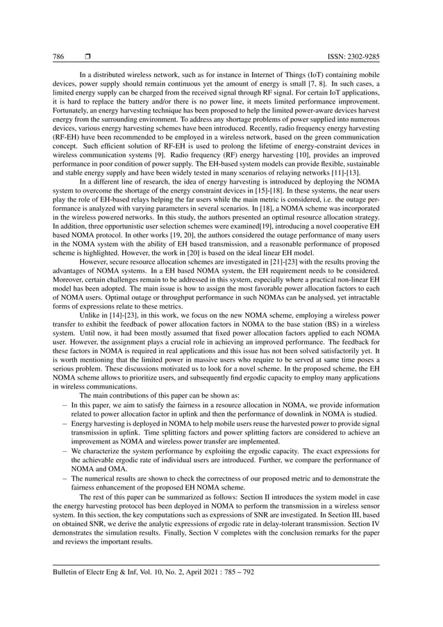 Benefiting wireless power transfer scheme in power domain based multiple access: ergodic rate ...