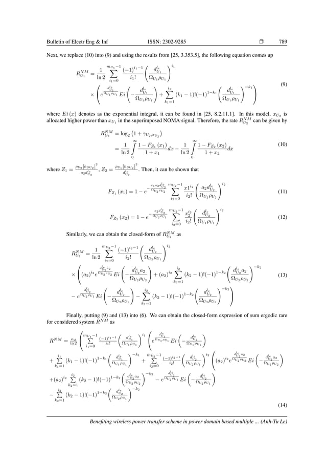Benefiting wireless power transfer scheme in power domain based multiple access: ergodic rate ...