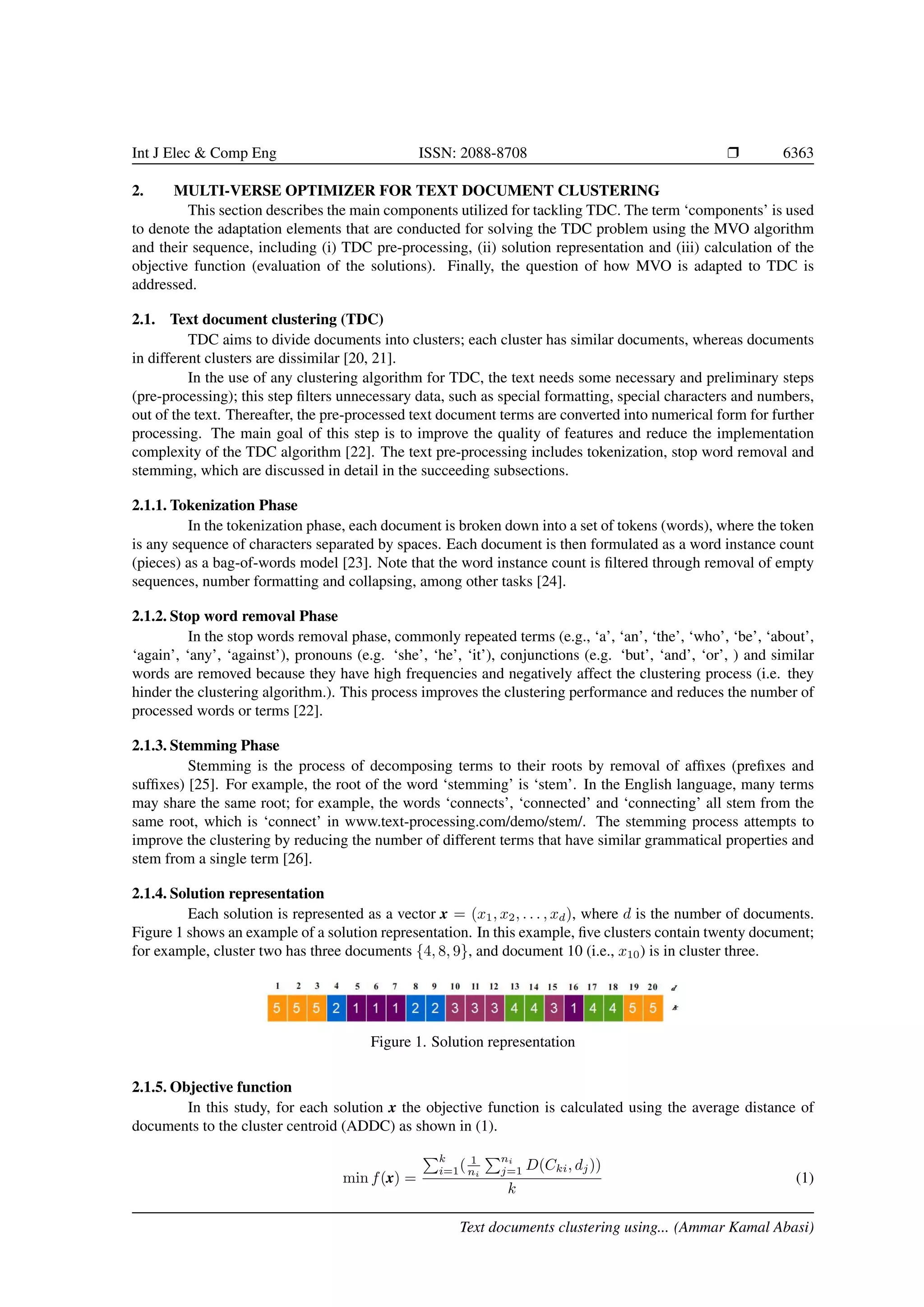 Text documents clustering using modiﬁed multi-verse optimizer | PDF