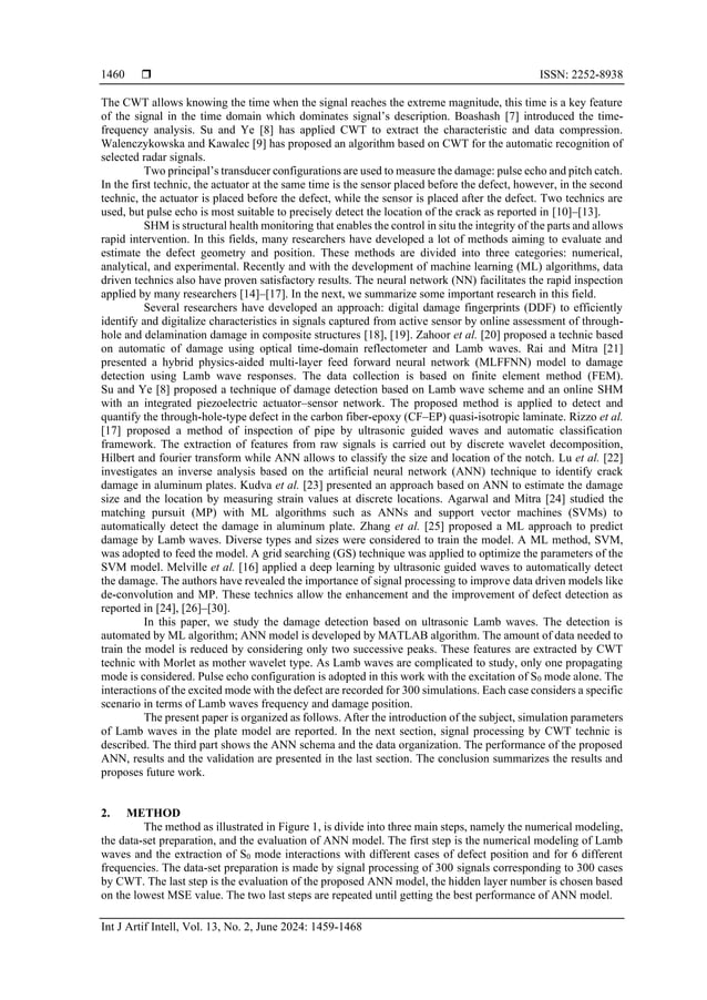 Towards An Optimization Of Automatic Defect Detection By Artificial Neural Network Using Lamb