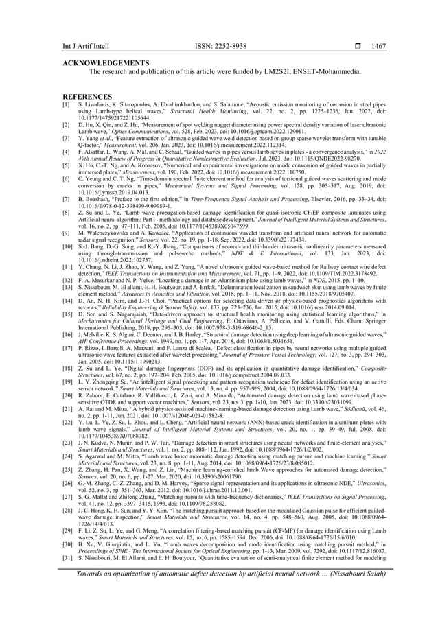 Towards An Optimization Of Automatic Defect Detection By Artificial