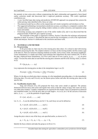 Fuzzified input data tuning for agriculture commodities price prediction | PDF