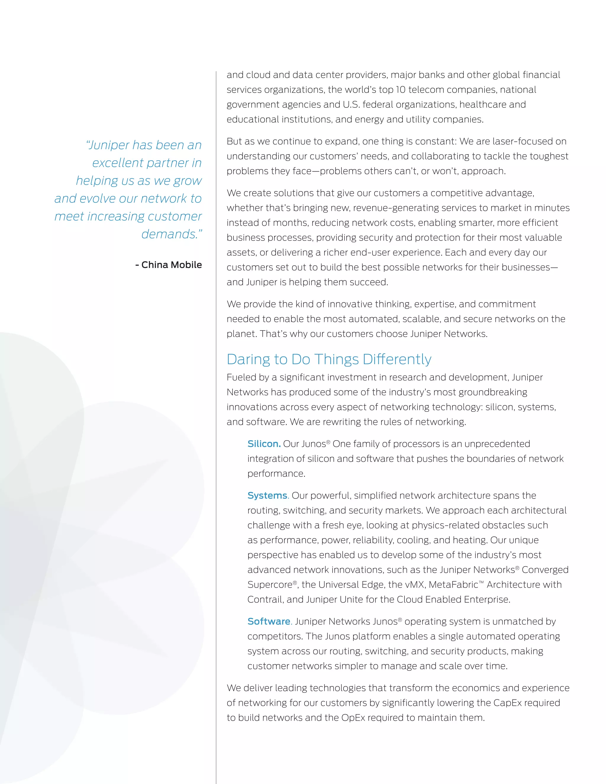 Juniper Company Profile | PDF